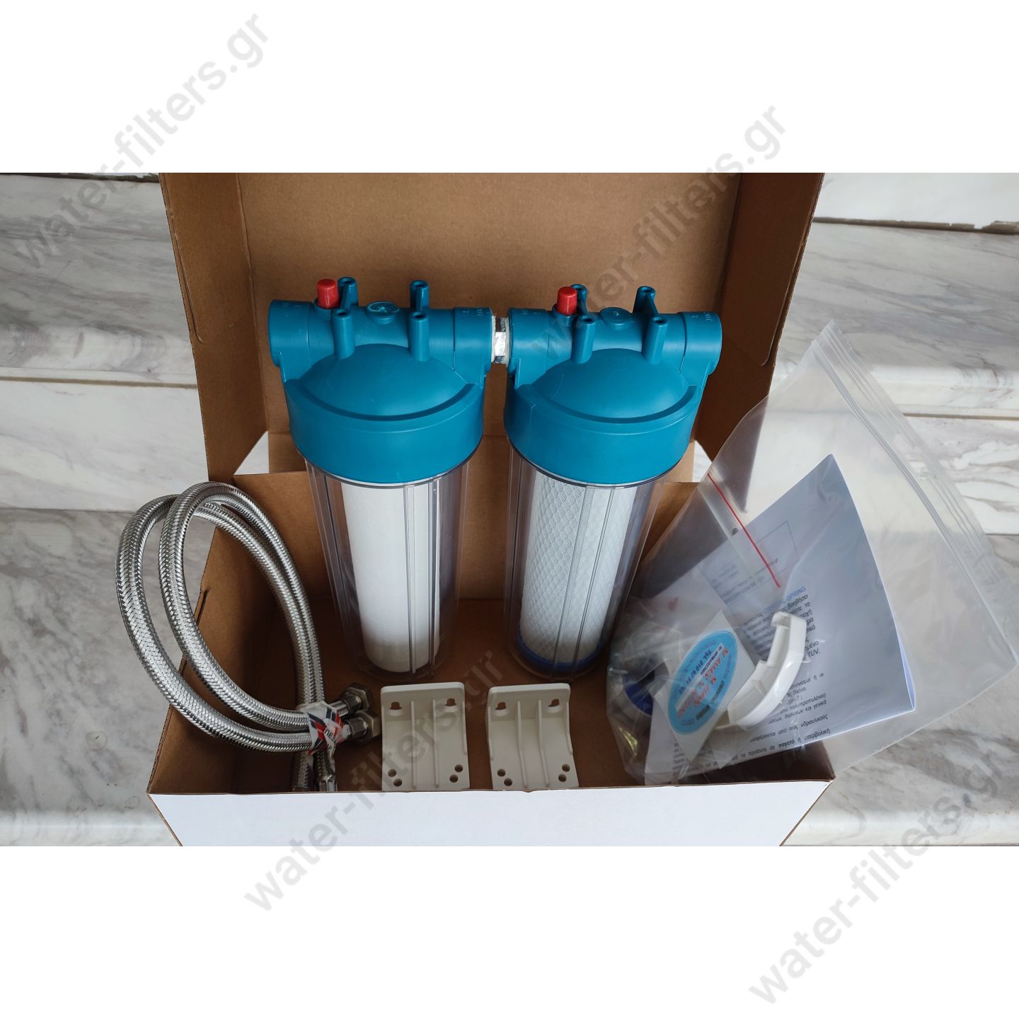 Διπλό Φίλτρο κάτω από πάγκο | Water-filters.gr