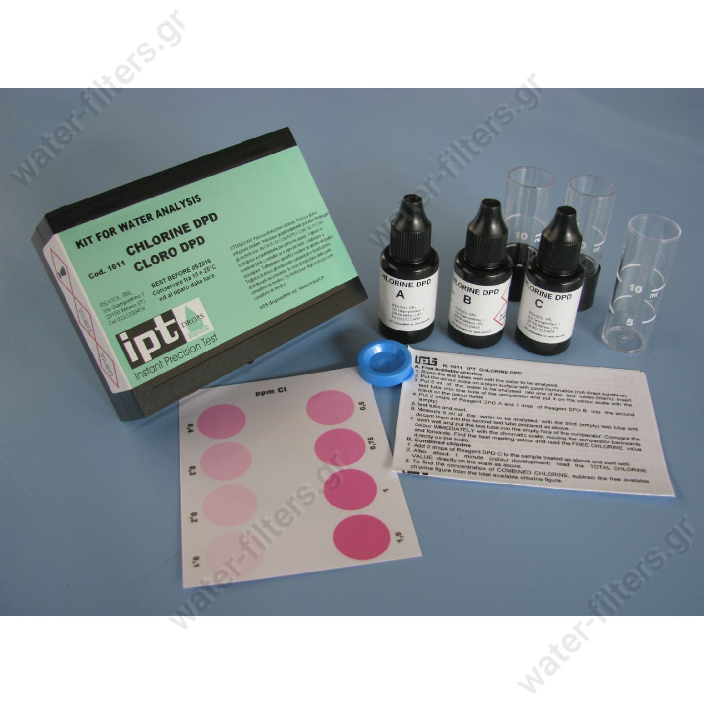 Free Chlorine Test | Water-filters.gr